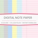 Rainbow Digital Note Paper Bundle: College Ruled Templates (PDF) - Etsy