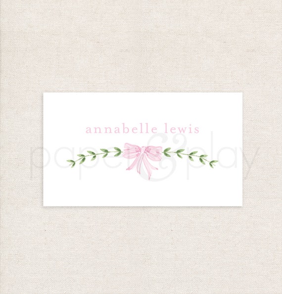 25 Boxwood Pink Enclosure Cards // Baby // Calling Card // | Etsy
