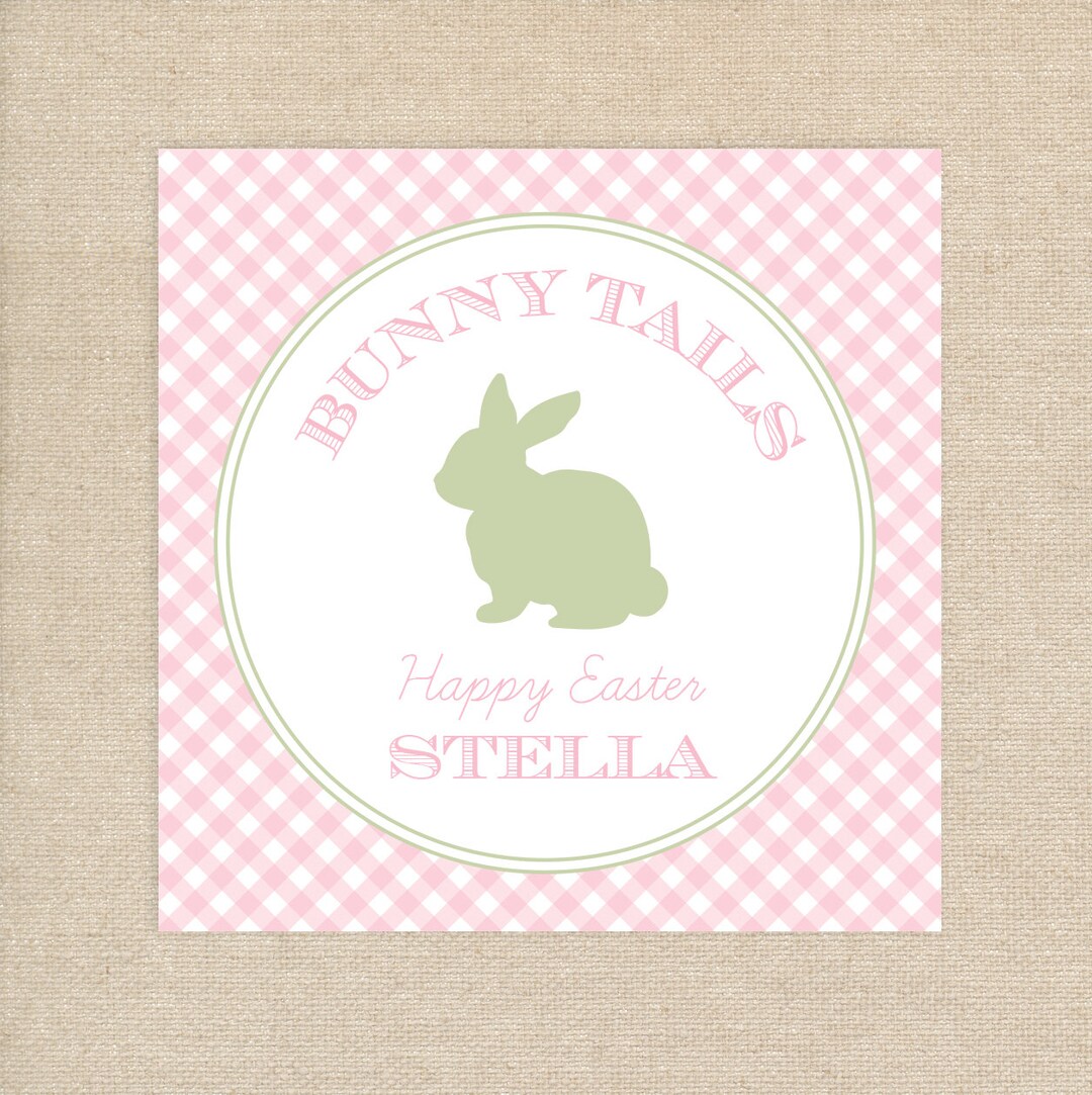 25 Printed Bunny Tails Easter Printed Tags - Etsy