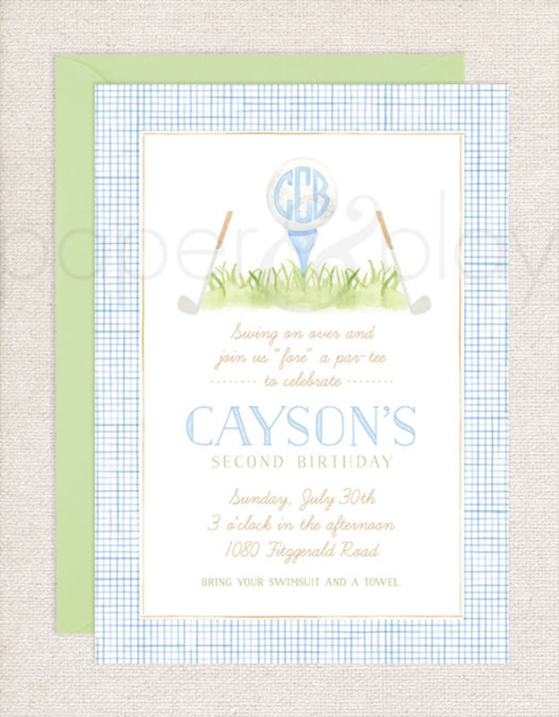 Watercolor Golf Invitations // Printable // Printed // Digital - Etsy