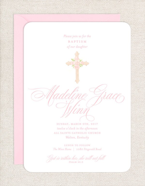 Watercolor Cross Invitations // printable // printed // | Etsy