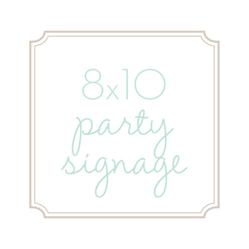 Printed 8x10 Signage - Etsy
