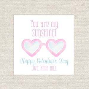 25 Printed 'you Are My Sunshine' Valentine Tags - Etsy