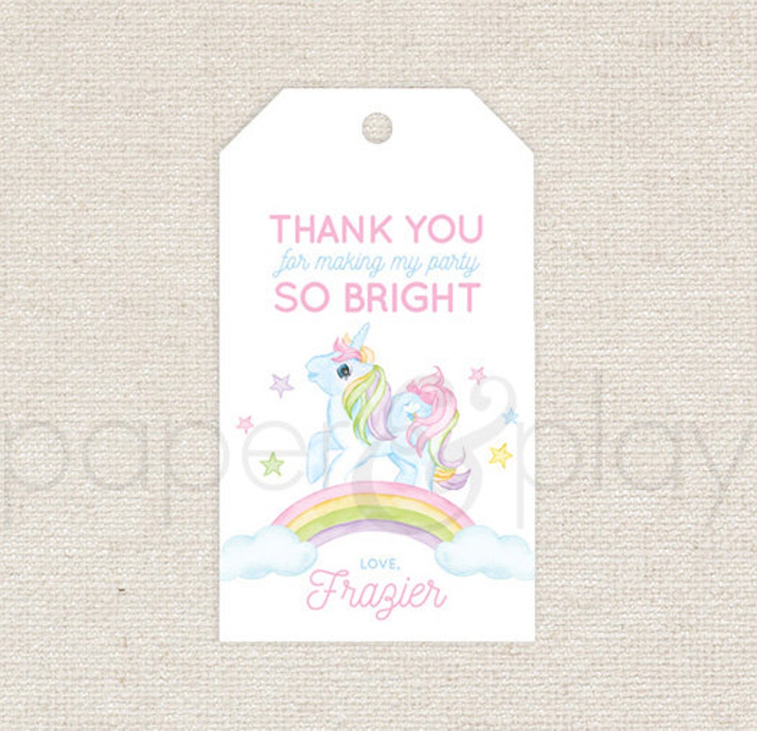 Watercolor My Little Pony Favor Tags - Etsy