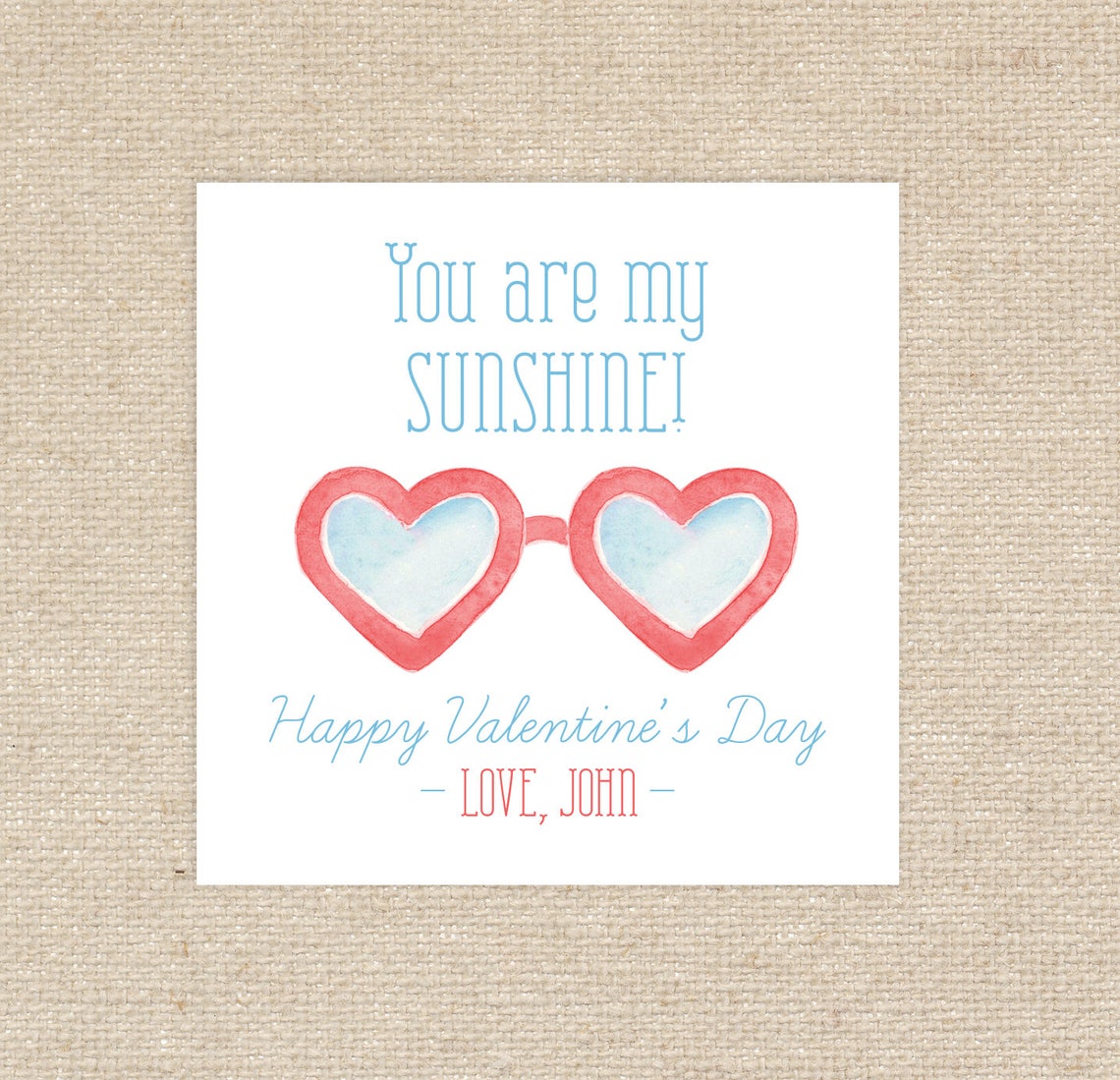 Printable you Are My Sunshine Valentine Tags - Etsy