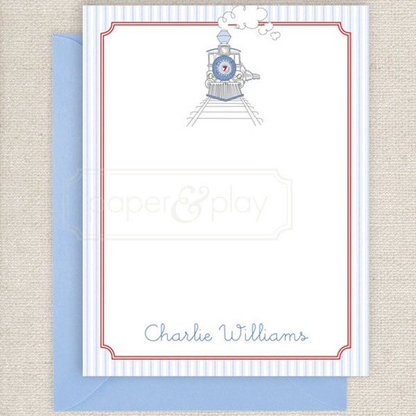 Train Thank You Card - Etsy