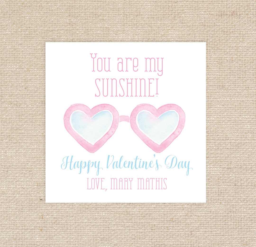 Printable "you Are My Sunshine" Valentine Tags - Etsy