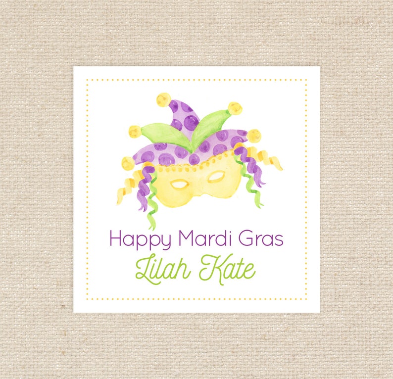Printable Mardi Gras Tags - Etsy