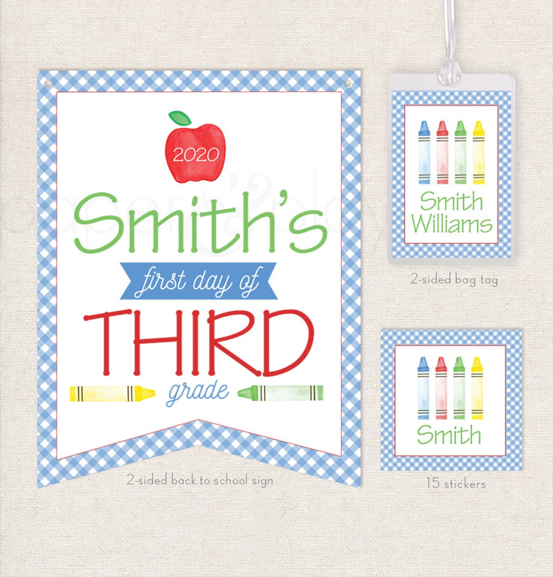 Back to School Bundle // Printed // Printable // Year // First // Last ...