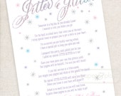 Printable Night Before School Jitter Glitter Letter - Etsy