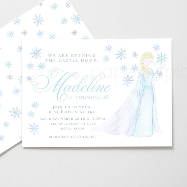 Snowflake Birthday Invitation - Etsy