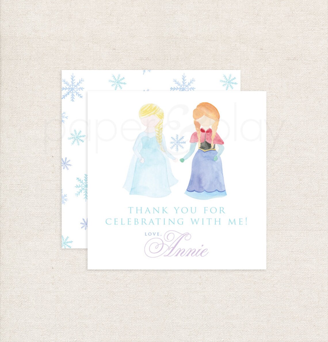 Watercolor Frozen Favor Tags // Birthday // Gift // Elsa // - Etsy
