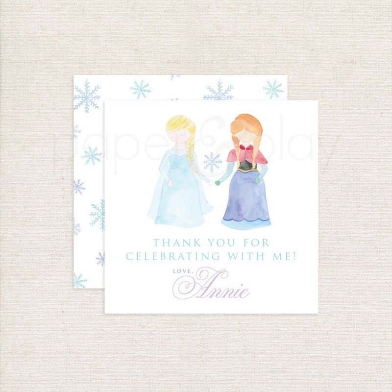Frozen Birthday Tags - Etsy