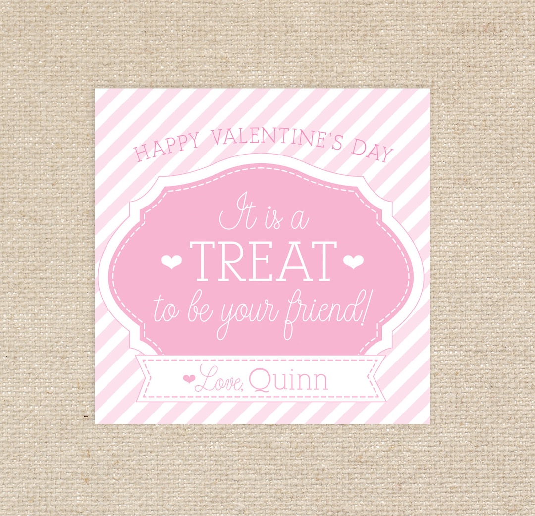 Printable Valentine Treat Tags - Etsy
