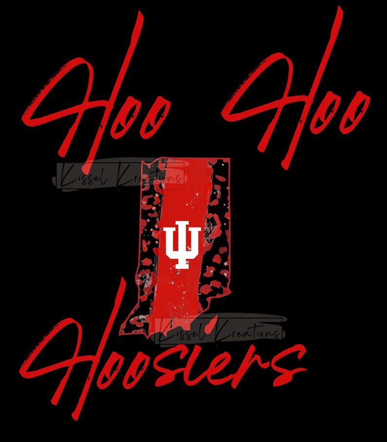 IU | State | Hoo Hoo Hoosiers | Leopard Print | 300 DPI | 4000x4000 ...