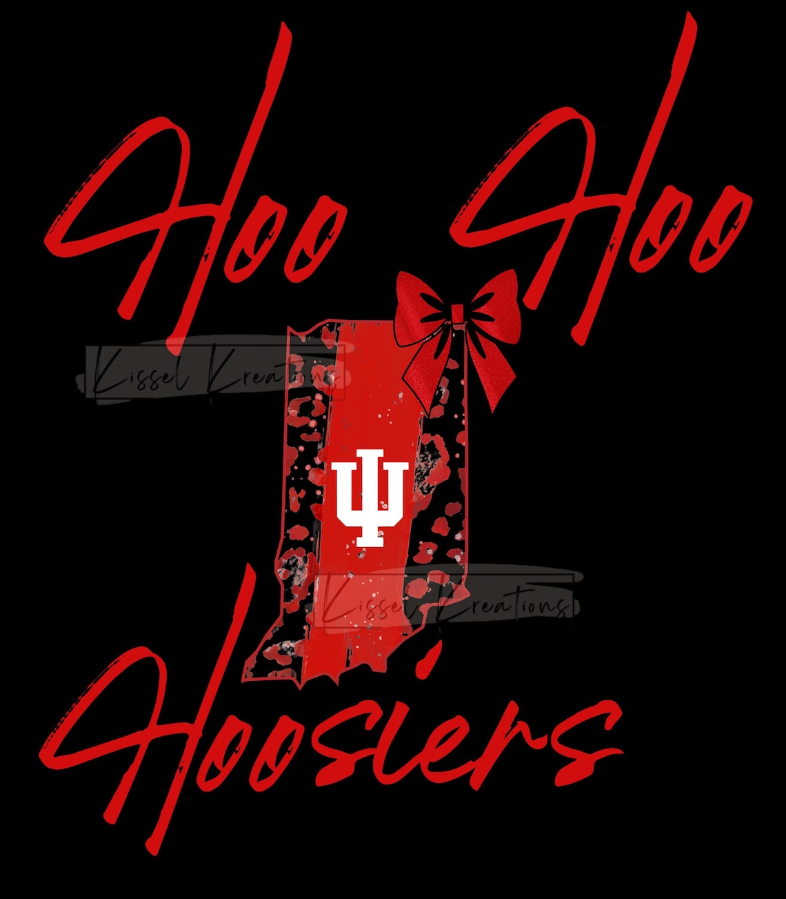 IU | State | Hoo Hoo Hoosiers | Leopard Print | 300 DPI | 4000x4000 ...