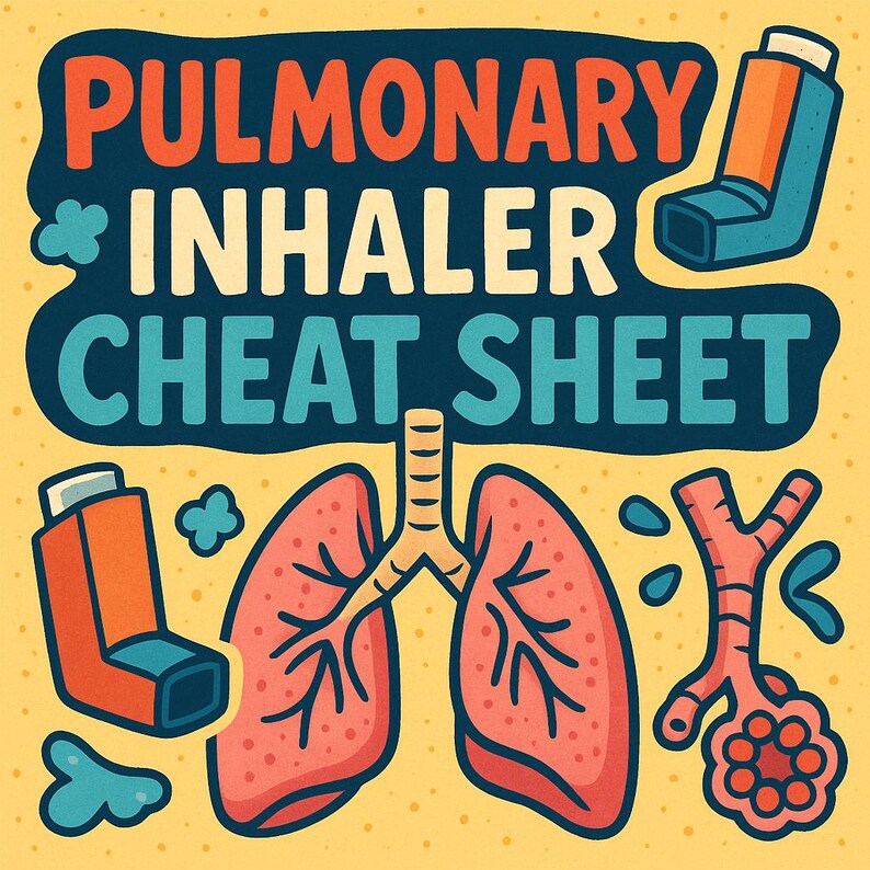 Pulmonary Inhaler Cheat Sheet | Respiratory Medication Guide | Medical ...