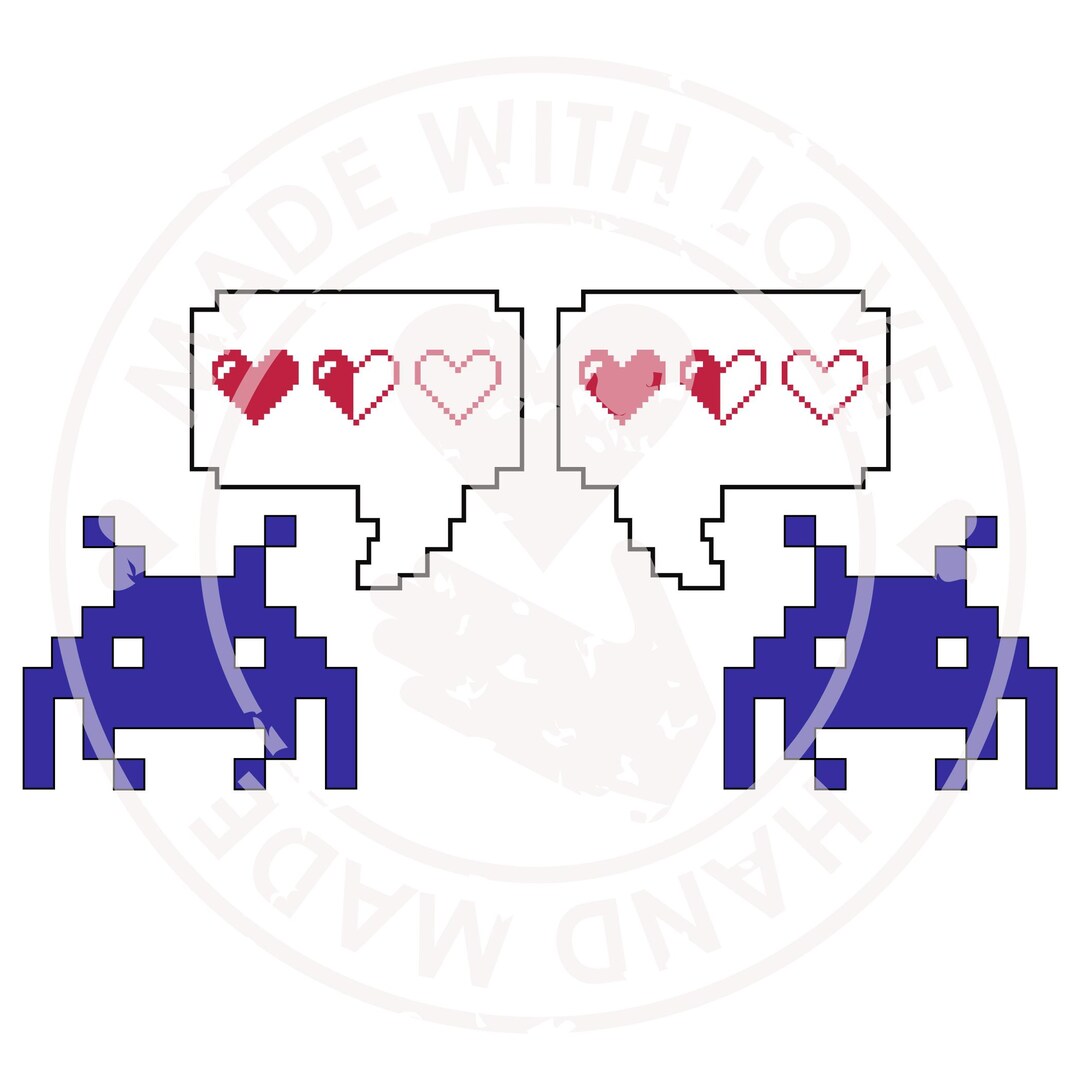 Space Invaders Video Game SVG Glowforge Earring Studs - Etsy UK