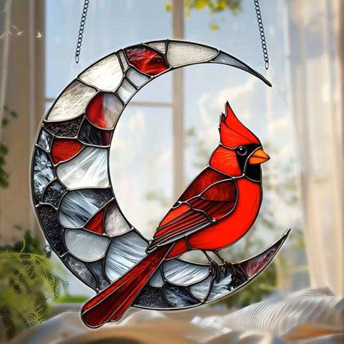 Red Cardinal ACRYLIC Suncatcher, Christmas Gift, Cardinal Gifts ...