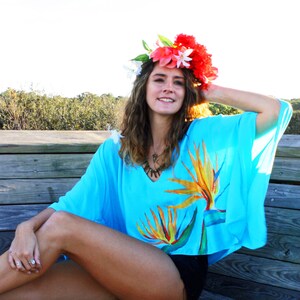 The Calypso Top in Paradaiso, Flowy Top, Beach Top, Caftan Top, Swim ...