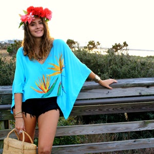 The Calypso Top in Paradaiso, Flowy Top, Beach Top, Caftan Top, Swim ...