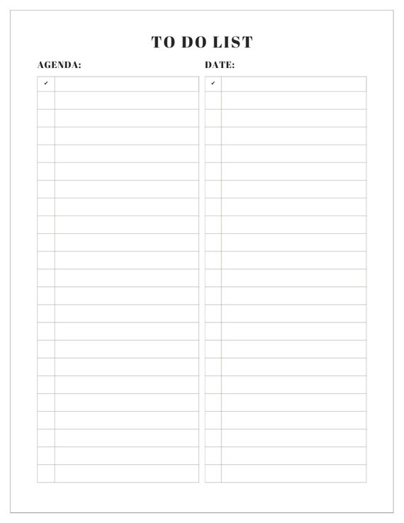 To Do List Printable Bullet Journal Insert Instant - Etsy