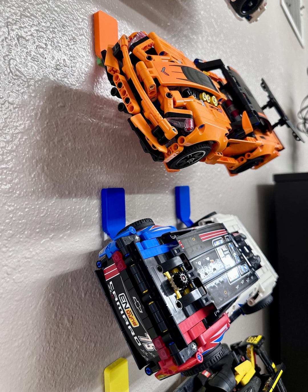 3D Printed/3 Pack Custom Wall-mounted Lego Holder for Lego Cars. - Etsy