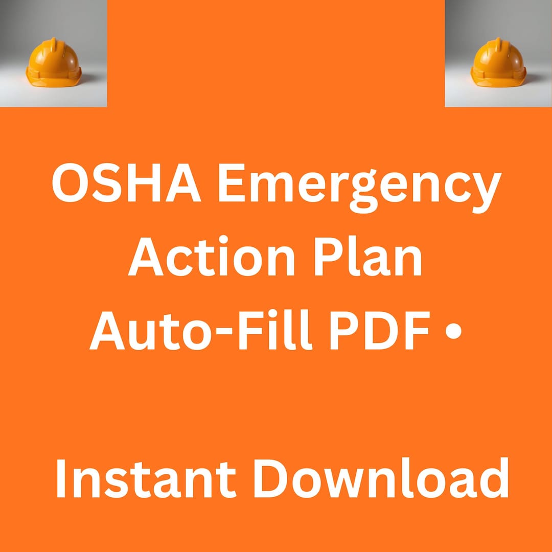 Construction Emergency Action Plan Template – Auto-fill PDF, OSHA ...