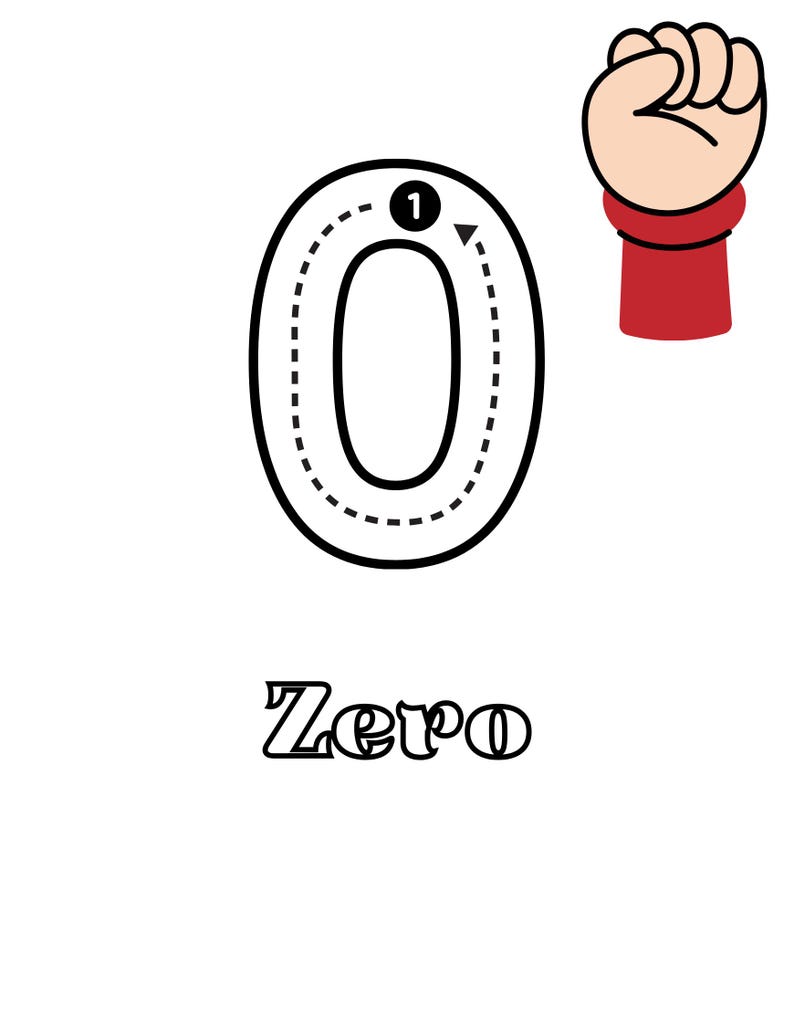 Tracing & Counting Numbers 0–10 Coloring Pages – 22 Printable ...