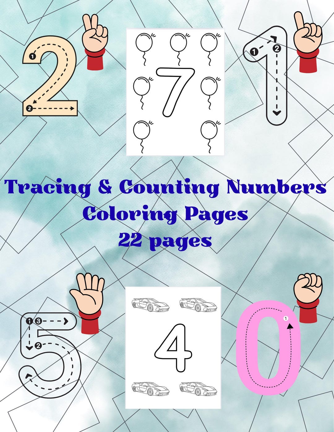 Tracing & Counting Numbers 0–10 Coloring Pages – 22 Printable ...