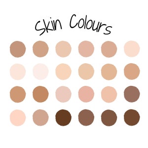 Skin Colors - Procreate Swatch Palette - Hand Picked Colors - Etsy