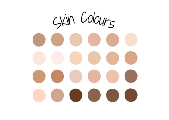 Skin Colors Procreate Swatch Palette Hand Picked Colors | Etsy