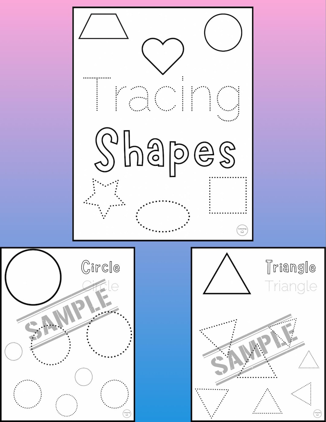 Identifying and Tracing Shapes. Coloring. 12 Shapes. PDF. - Etsy UK