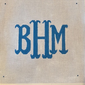 Monogram Needlepoint Pillow Canvas - Customized - Etsy