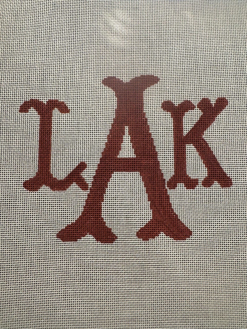 Monogram Needlepoint Pillow Canvas - Customized - Etsy