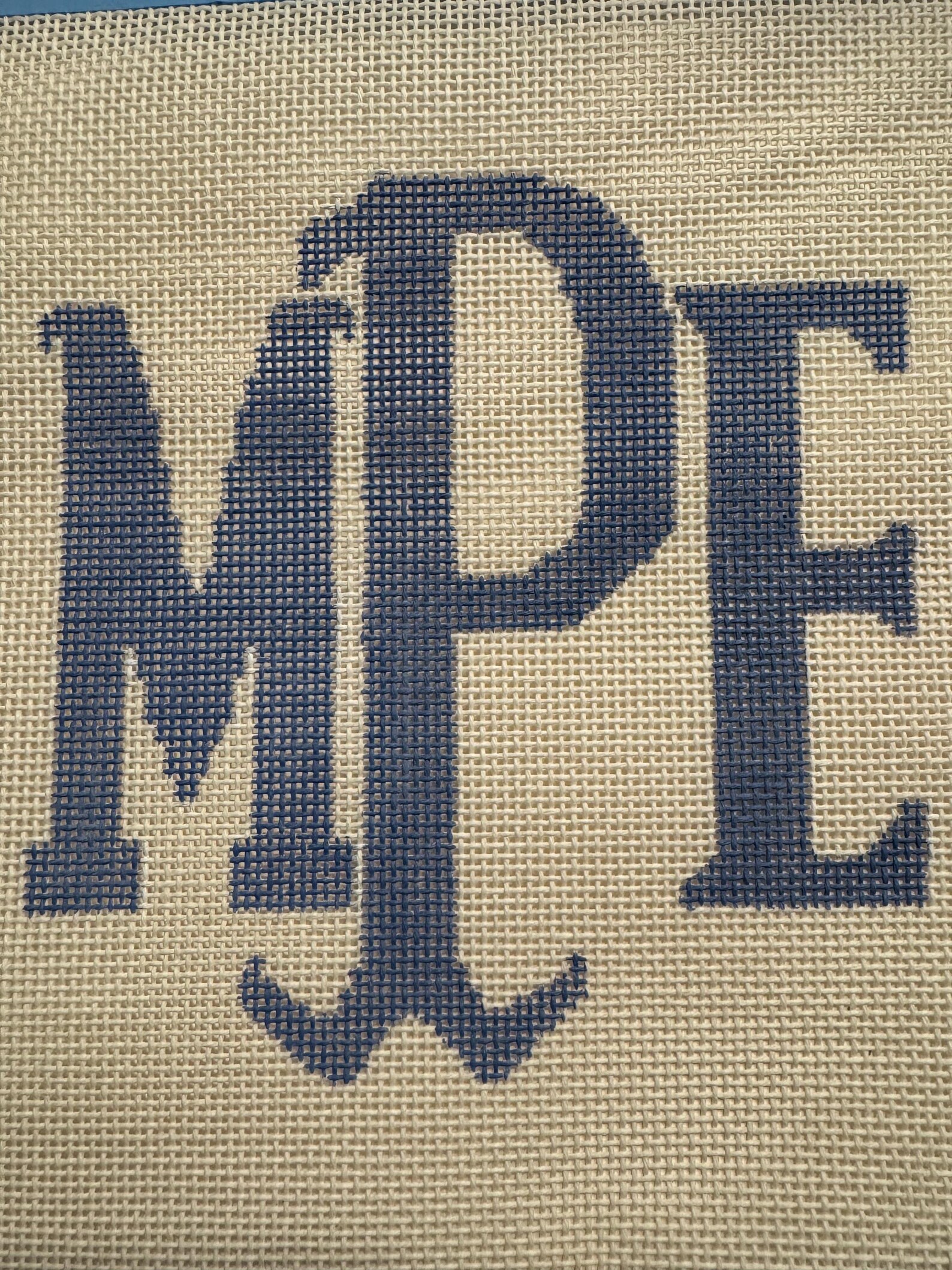 Monogram Needlepoint Pillow Canvas - Customized - Etsy