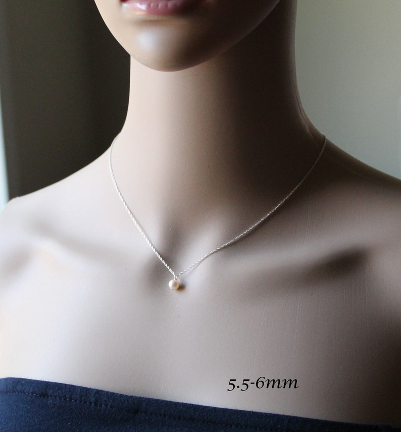 Sterling Silver Genuine Pearl Necklace Fresh Water Pearl Pendant ...