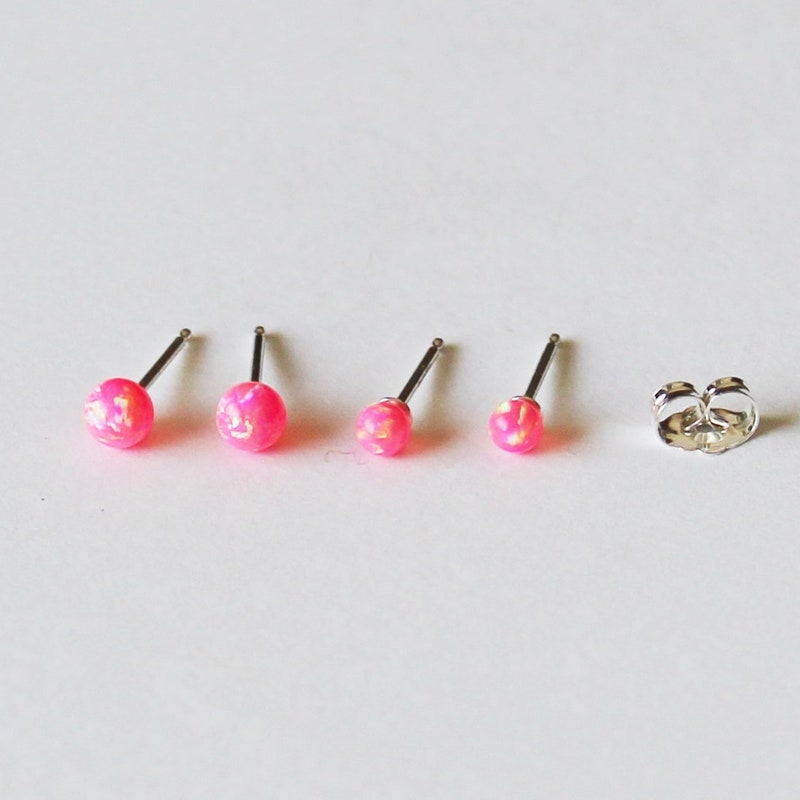 Hot Pink Studs - Etsy
