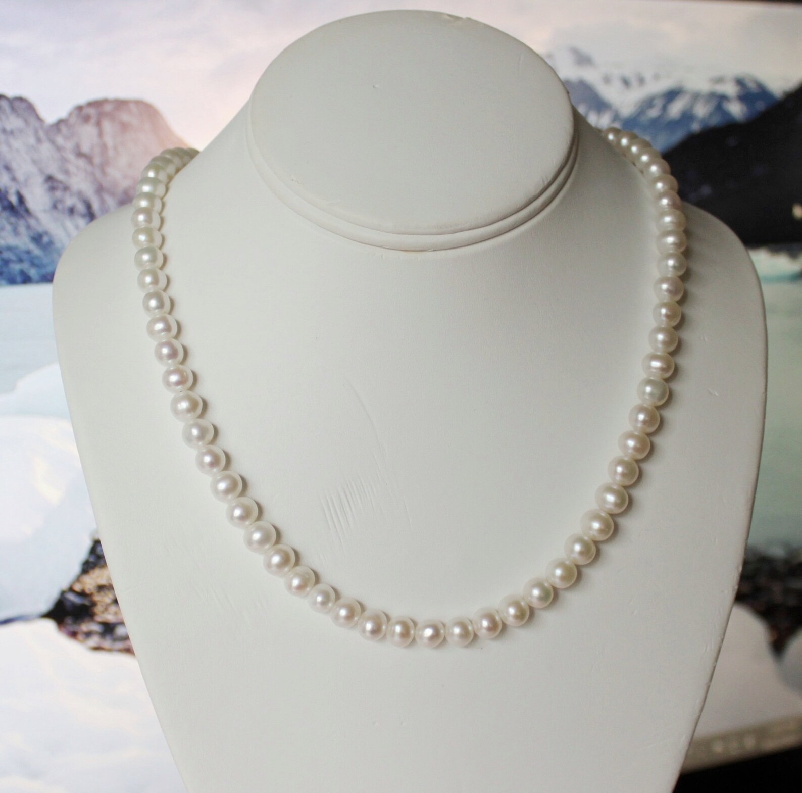 Custom Length Genuine AA Pearl Necklace 14K Gold Necklace - Etsy