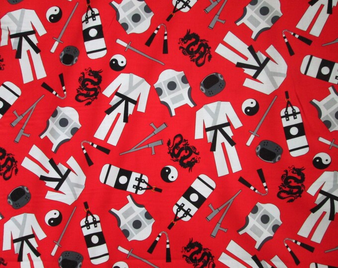 Karate Martial Arts Red Cotton Fabric Fat Quarter or Custom Listing - Etsy