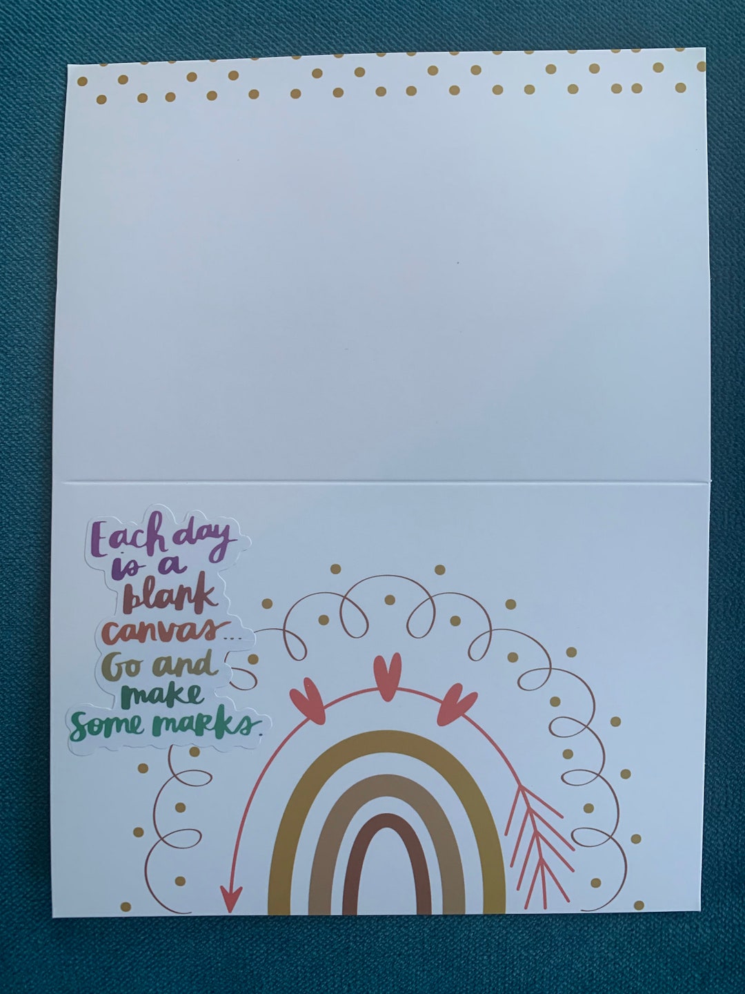 4x7" Unique Inspirational Positive Folding Greeting Card Collage Art ...