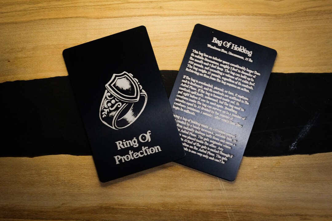 TTRPG Magic Items - All Metal Made to Order Magical Item Cards - Etsy