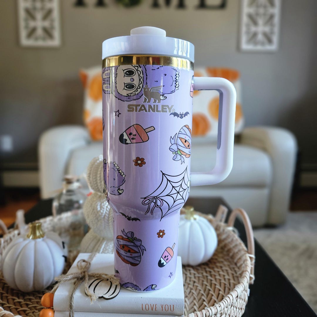 40oz Monsters Themed Purple Tumbler - Etsy