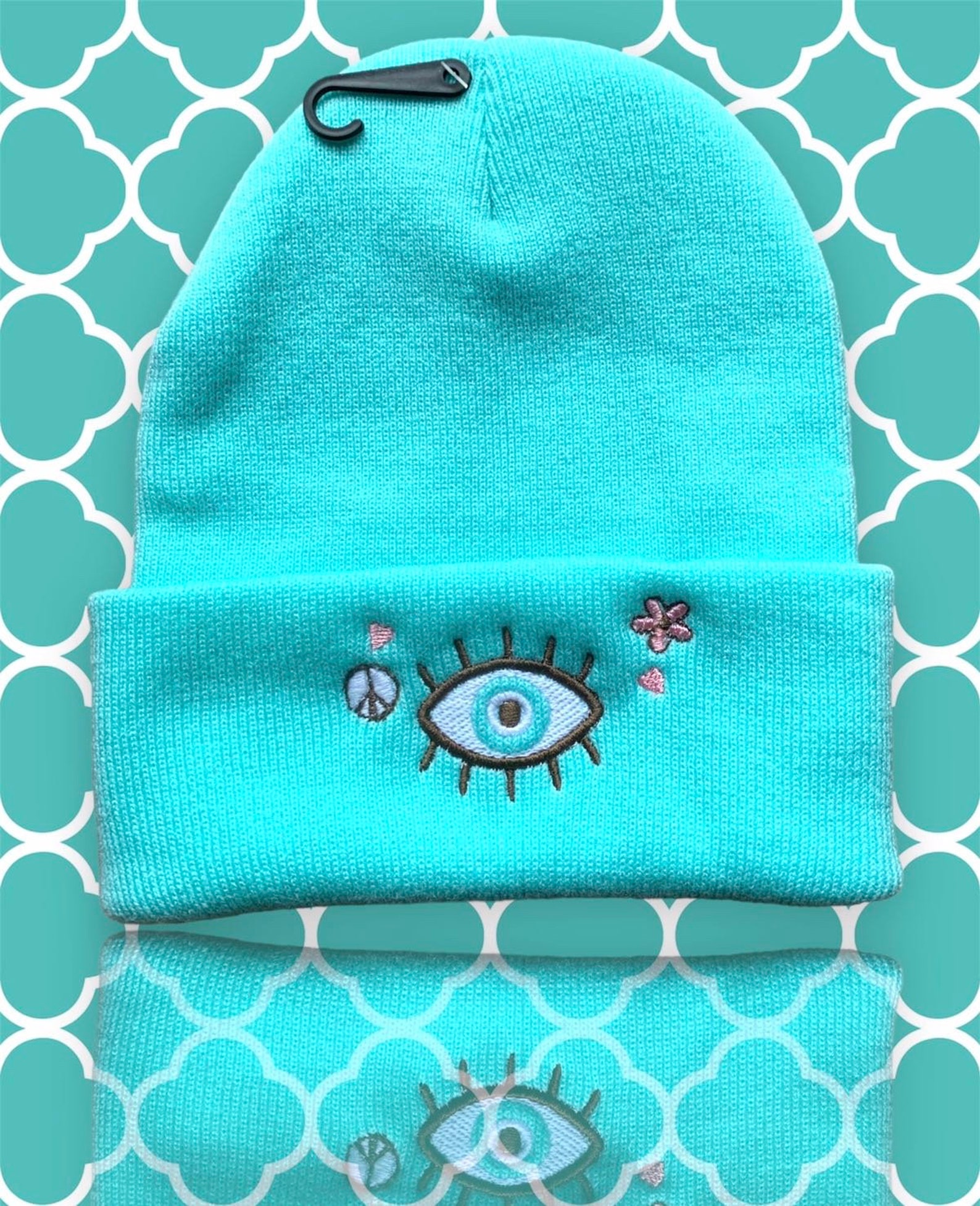 Kawaii Evil Eye Lucky Protection Theme Embroidered Beanie Gift - Etsy