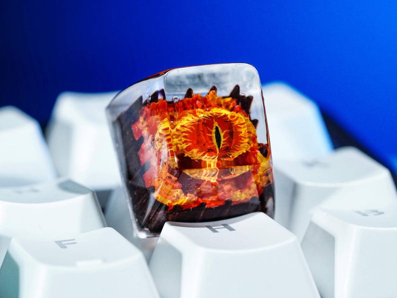 Eye of Sa.ur.on Artisan Keycap for Mechanical Keyboards, Resin Esc ...