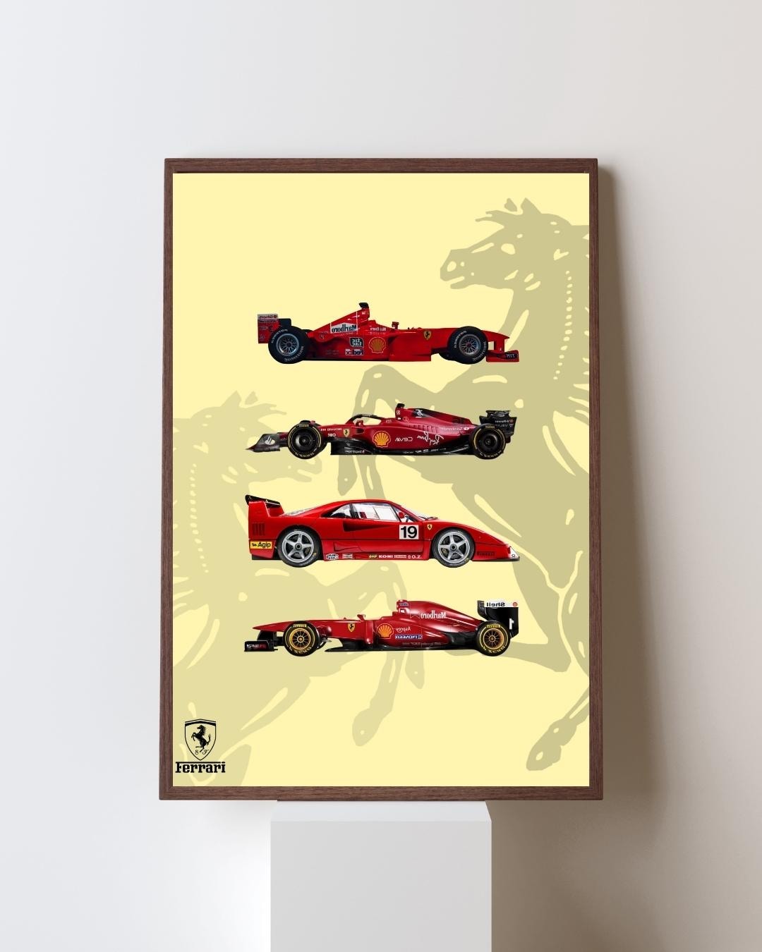 Ferrari F1 Racecar Wall Art, Car Poster Print | DIGITAL DOWNLOAD - Etsy