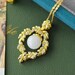 Handmade Brass Inlaid Jade Pendant - Etsy
