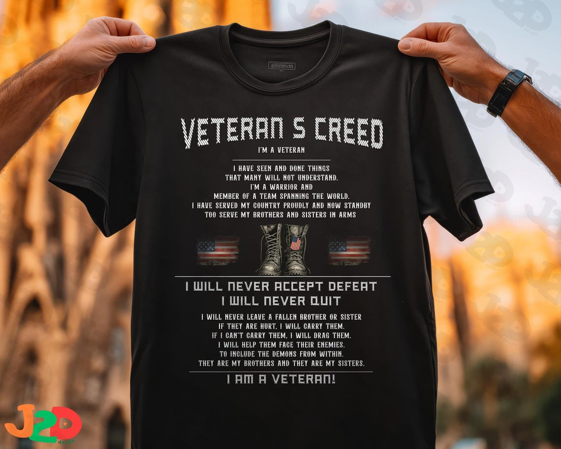 Veteran's Creed I'm A Veteran PNG: Military Boots American Flag Tribute ...