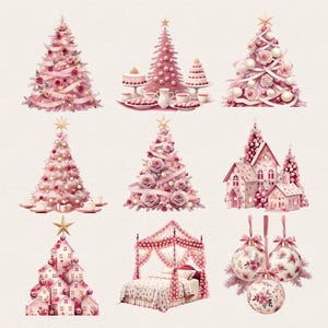 Preppy Christmas Clipart 2026: 100 Pngs - High-detail Holiday Art ...
