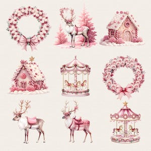 Preppy Christmas Clipart 2026: 100 Pngs - High-detail Holiday Art ...